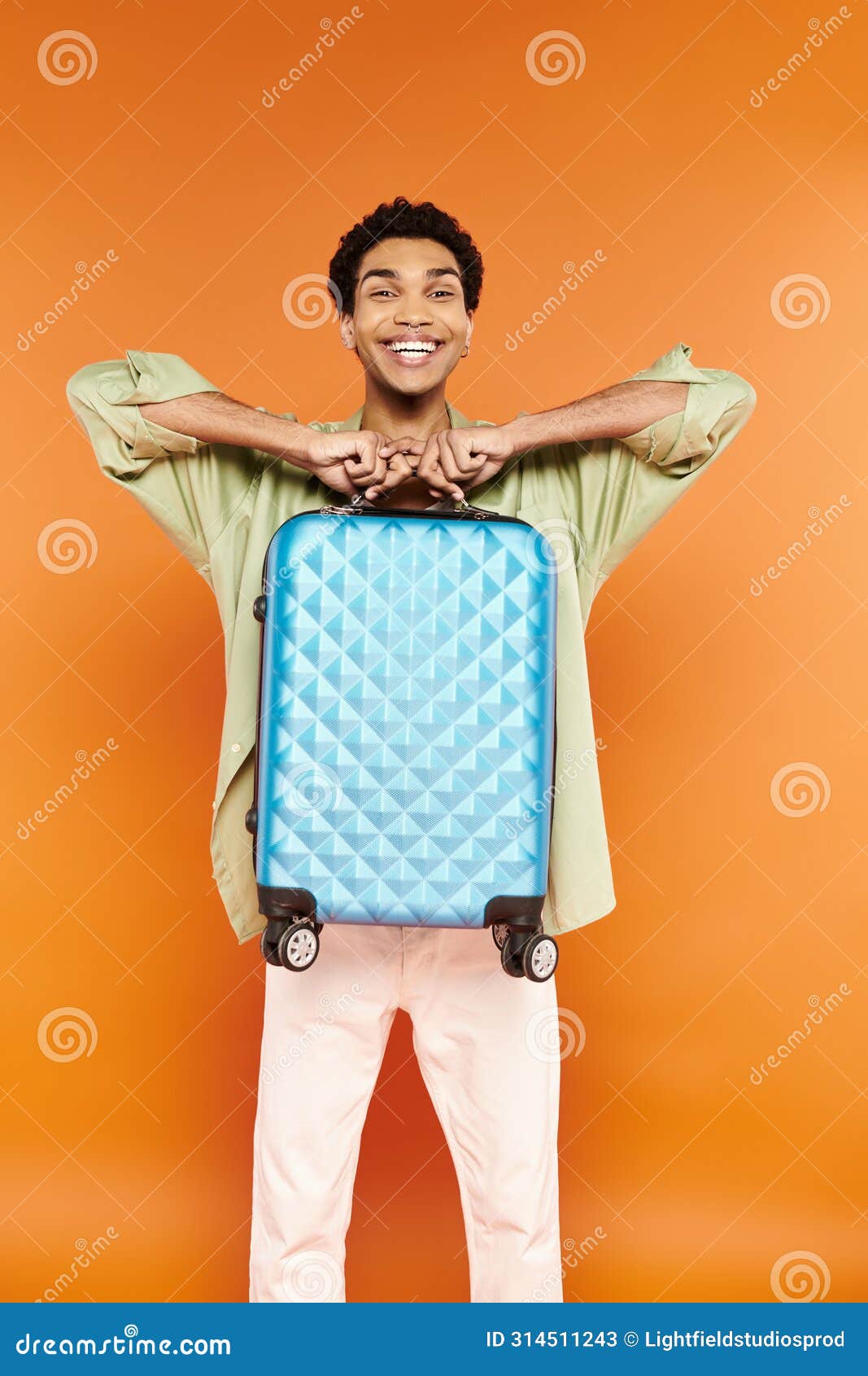 Cheerful Handsome African American Man In Stock Image Image Of