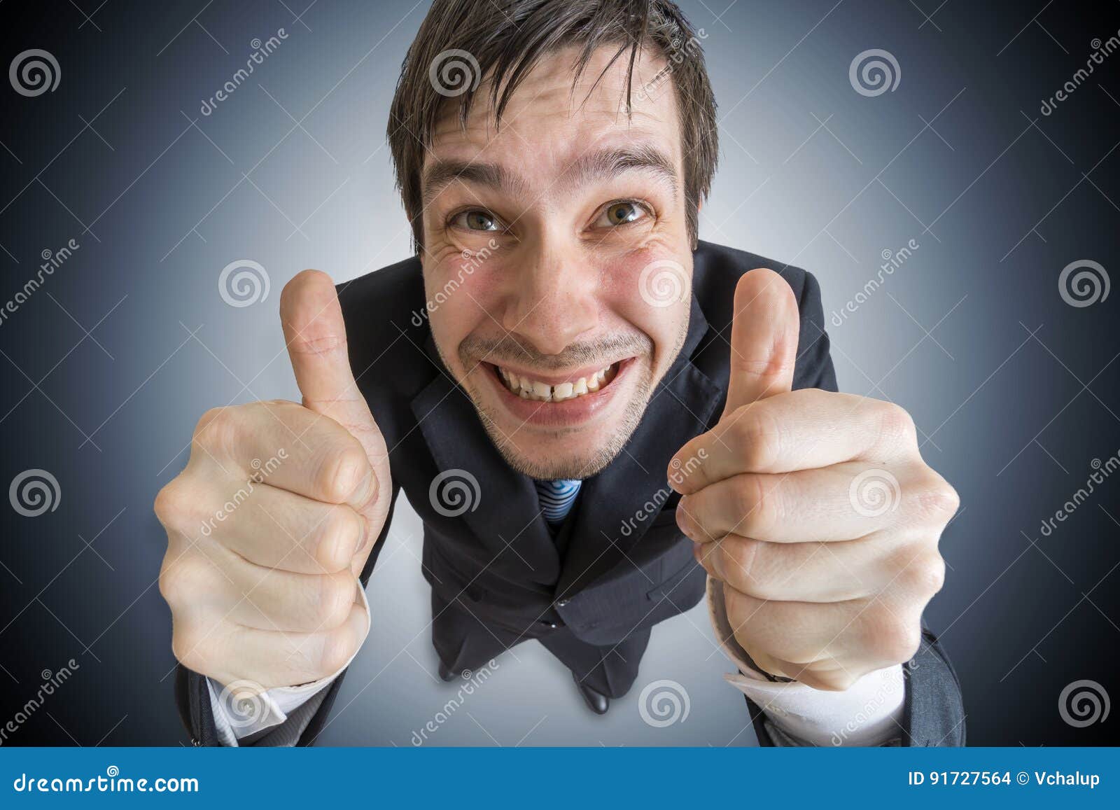 Cheerful and Happy Man is Showing Thumbs Up Gesture Stock Photo - Image ...