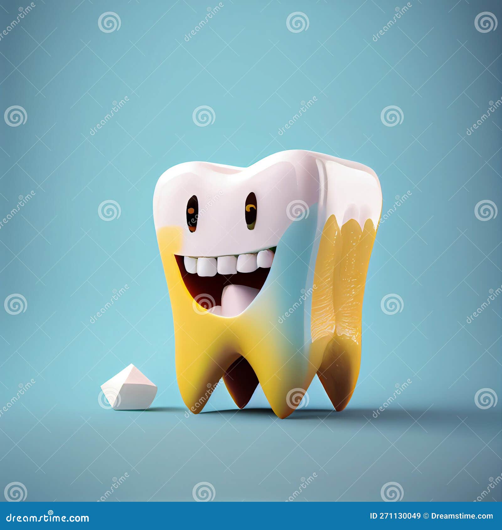 Cheerful Human Tooth. AI Generated. Stock Illustration - Illustration ...