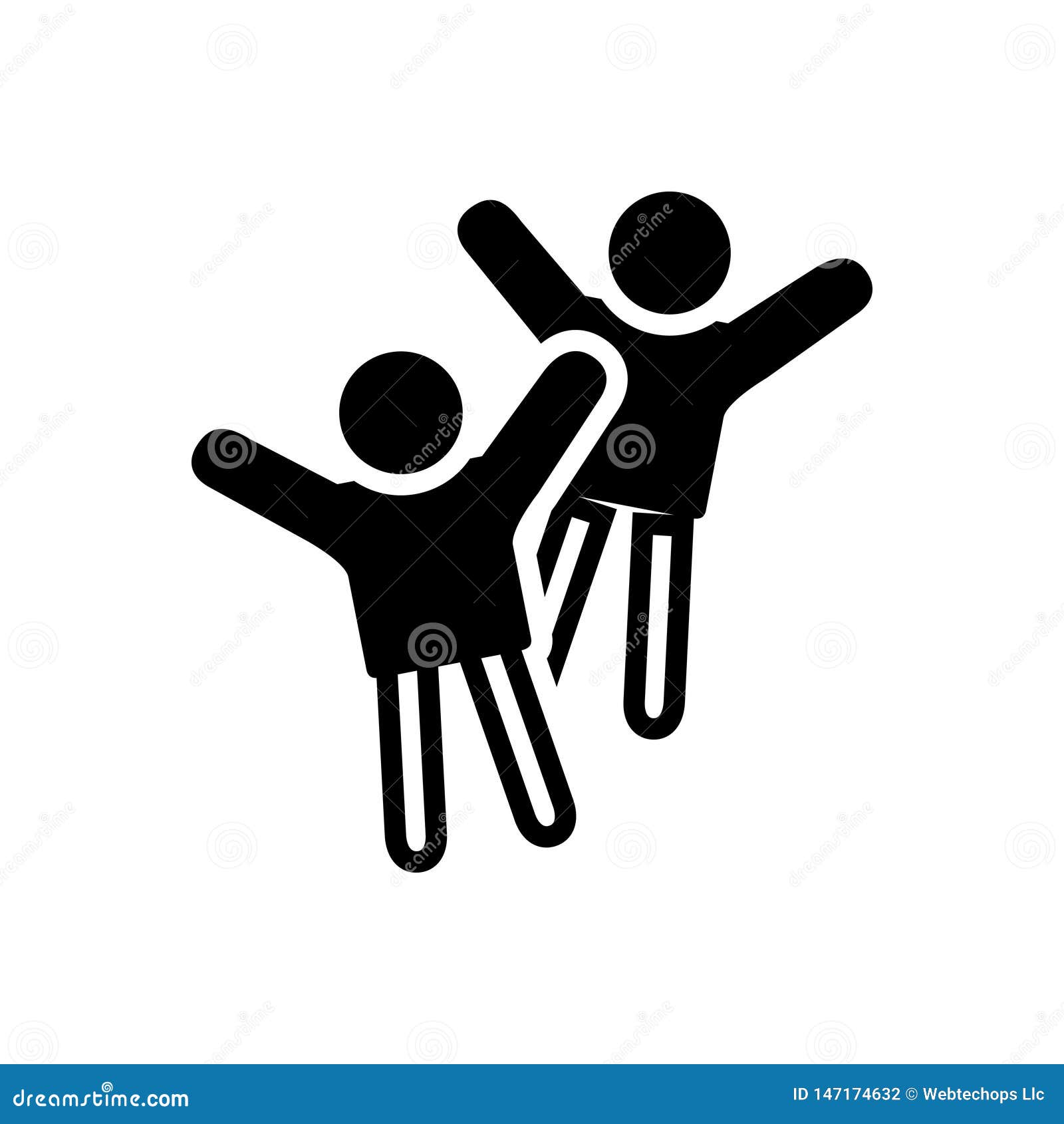 Black Solid Icon for Cheerful, Happy and Peppy Stock Vector ...