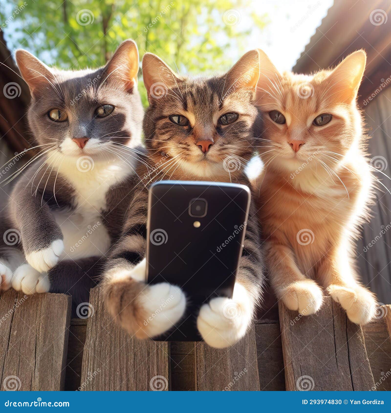 A Cheerful Illustration On The Theme Of Animals Taking Selfies ... A Cheerful Illustration On The Theme Of Animals Taking Selfies ...