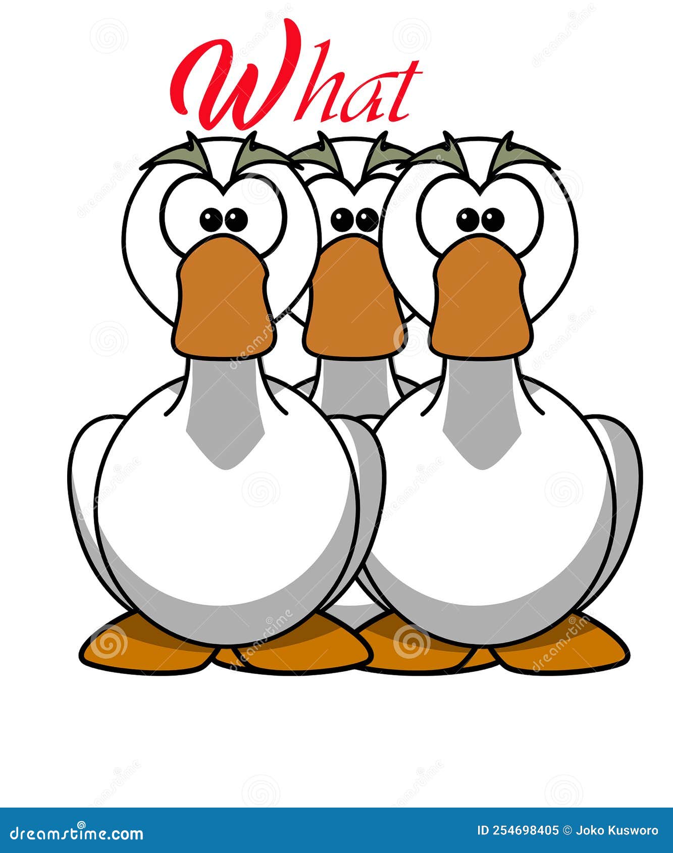 Cheerful Illustrations in an Atmosphere Three Duck Stock Illustration ...