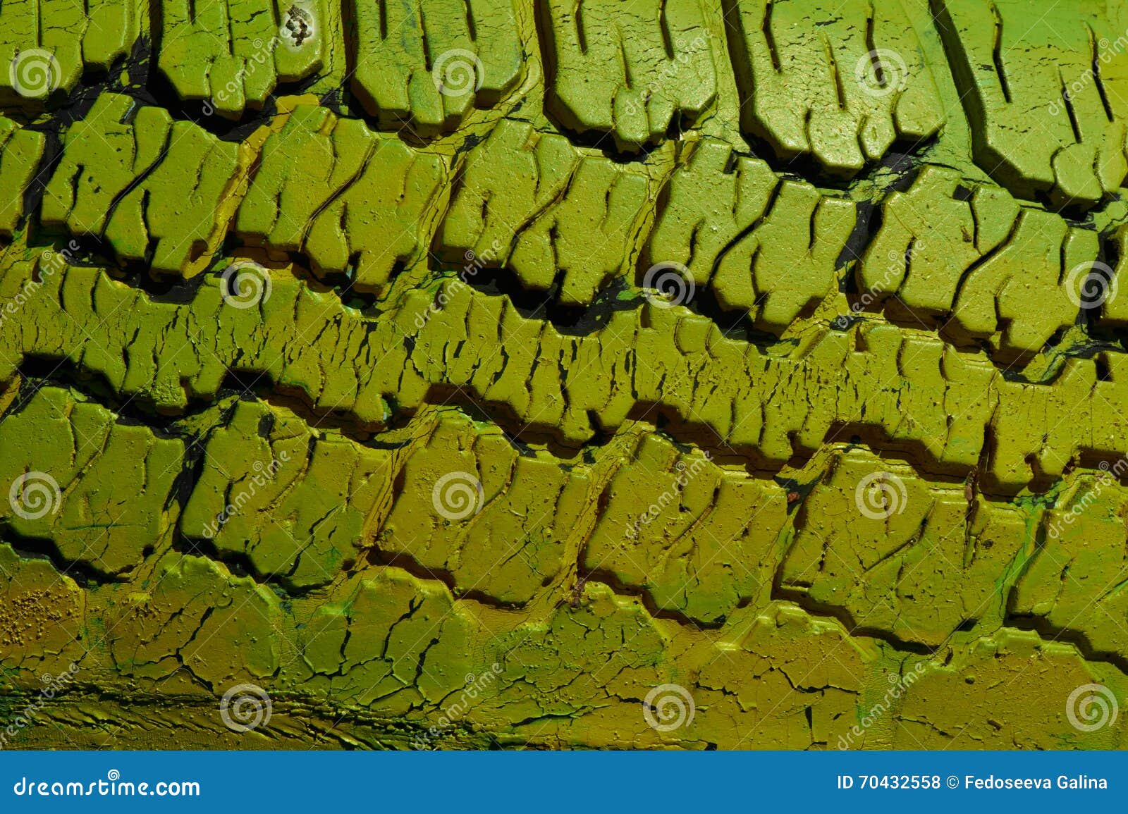 Cheerful Image of an Automobile Tire with Relation To Green ...