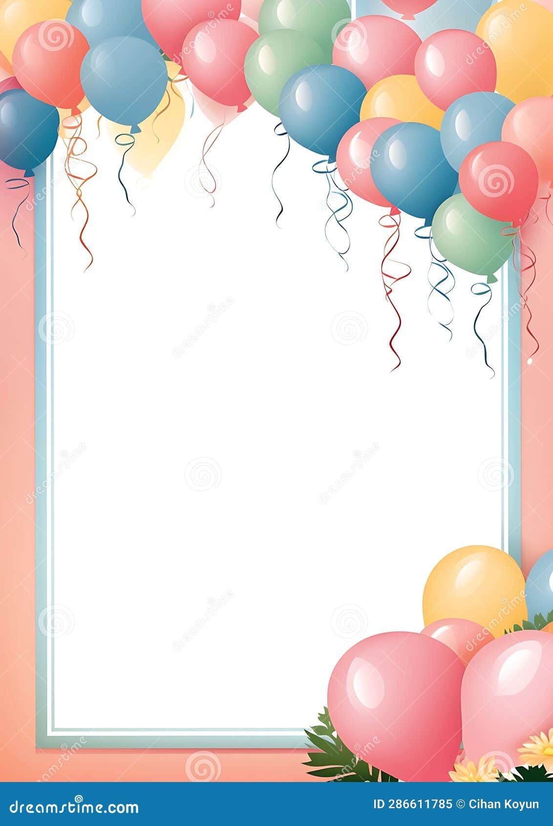 Cheerful invitation frames stock illustration. Illustration of banner ...