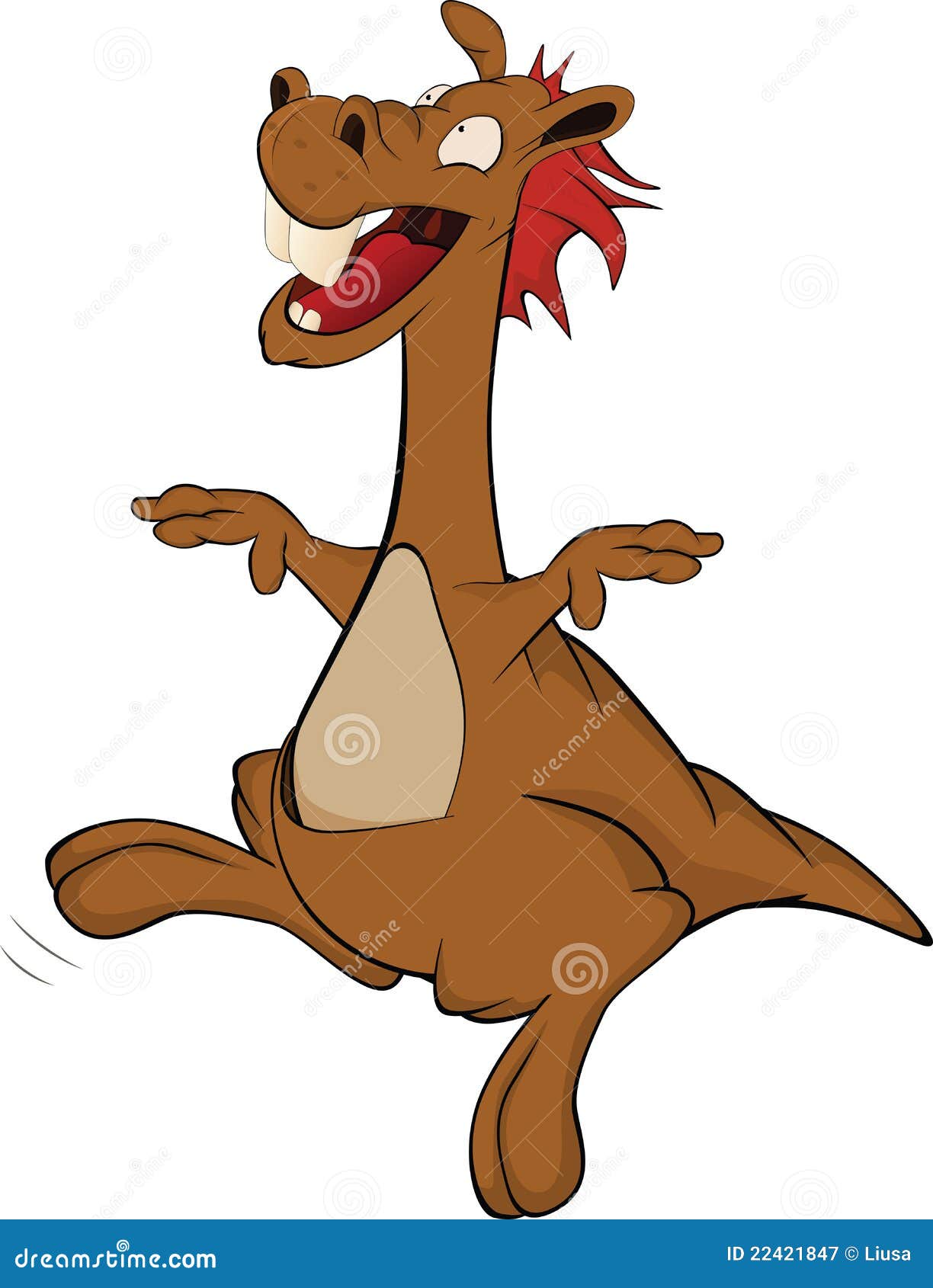 Cheerful kangaroo. Cartoon stock vector. Illustration of isolated ...