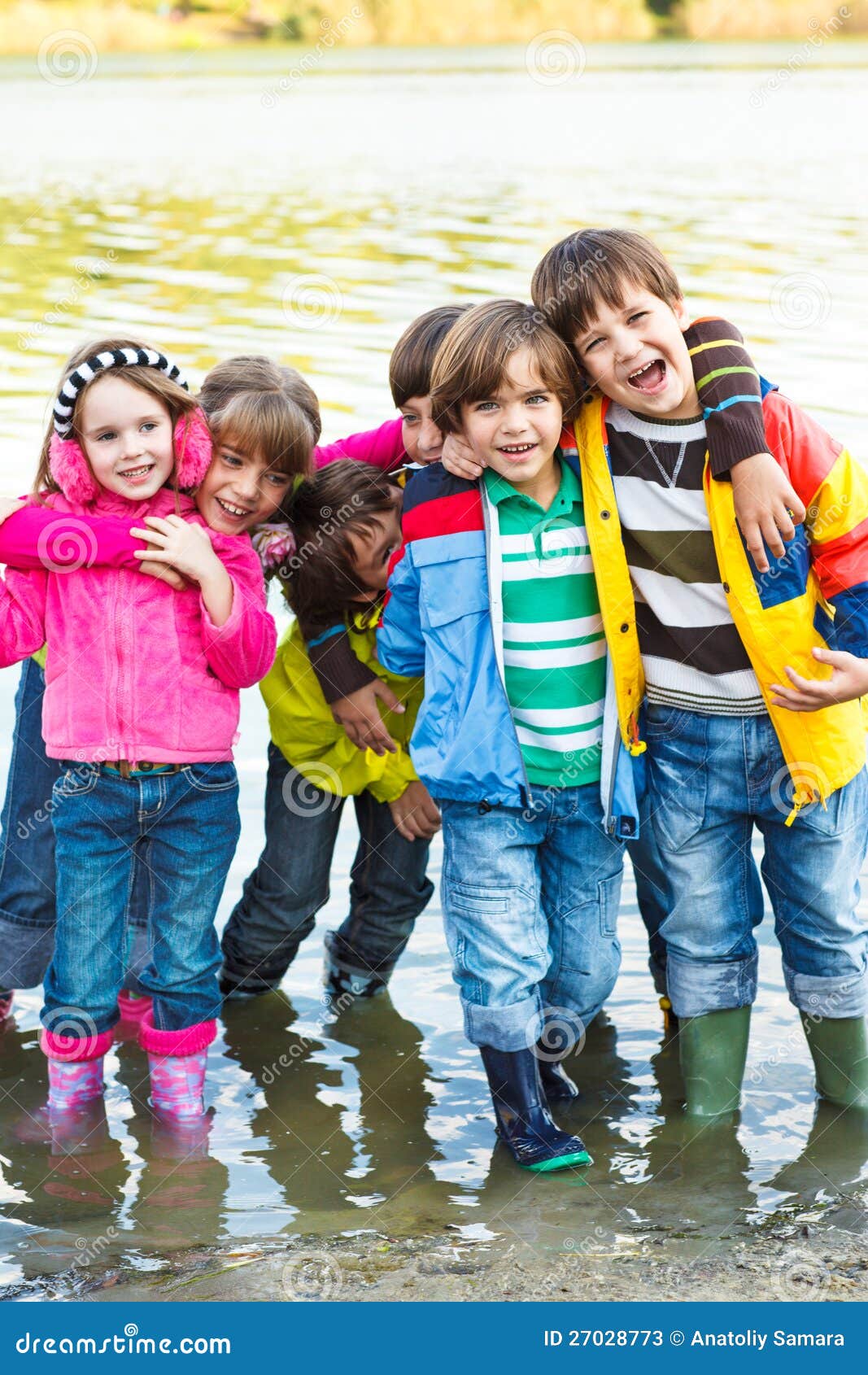 Cheerful kids group stock image. Image of cheerful, attractive - 27028773