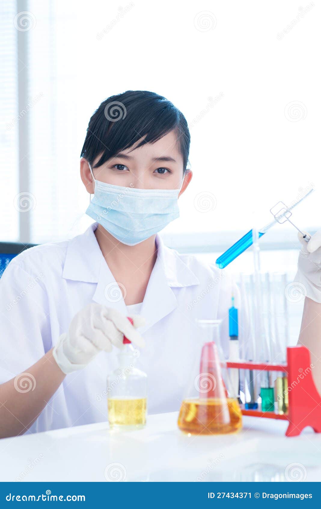Cheerful lab worker stock image. Image of occupation - 27434371