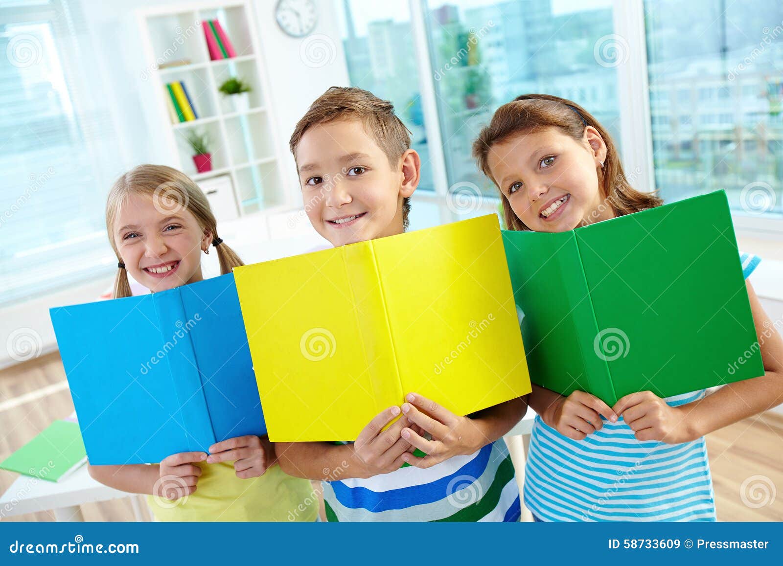 Cheerful learners stock image. Image of back, lifestyle - 58733609