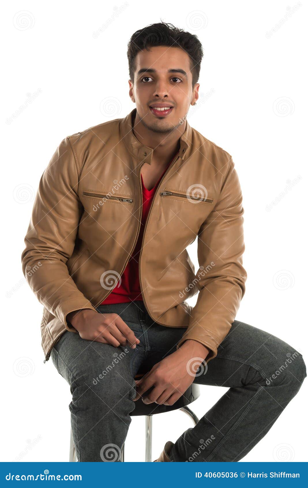 Cheerful man stock photo. Image of dark, hair, pretty - 40605036