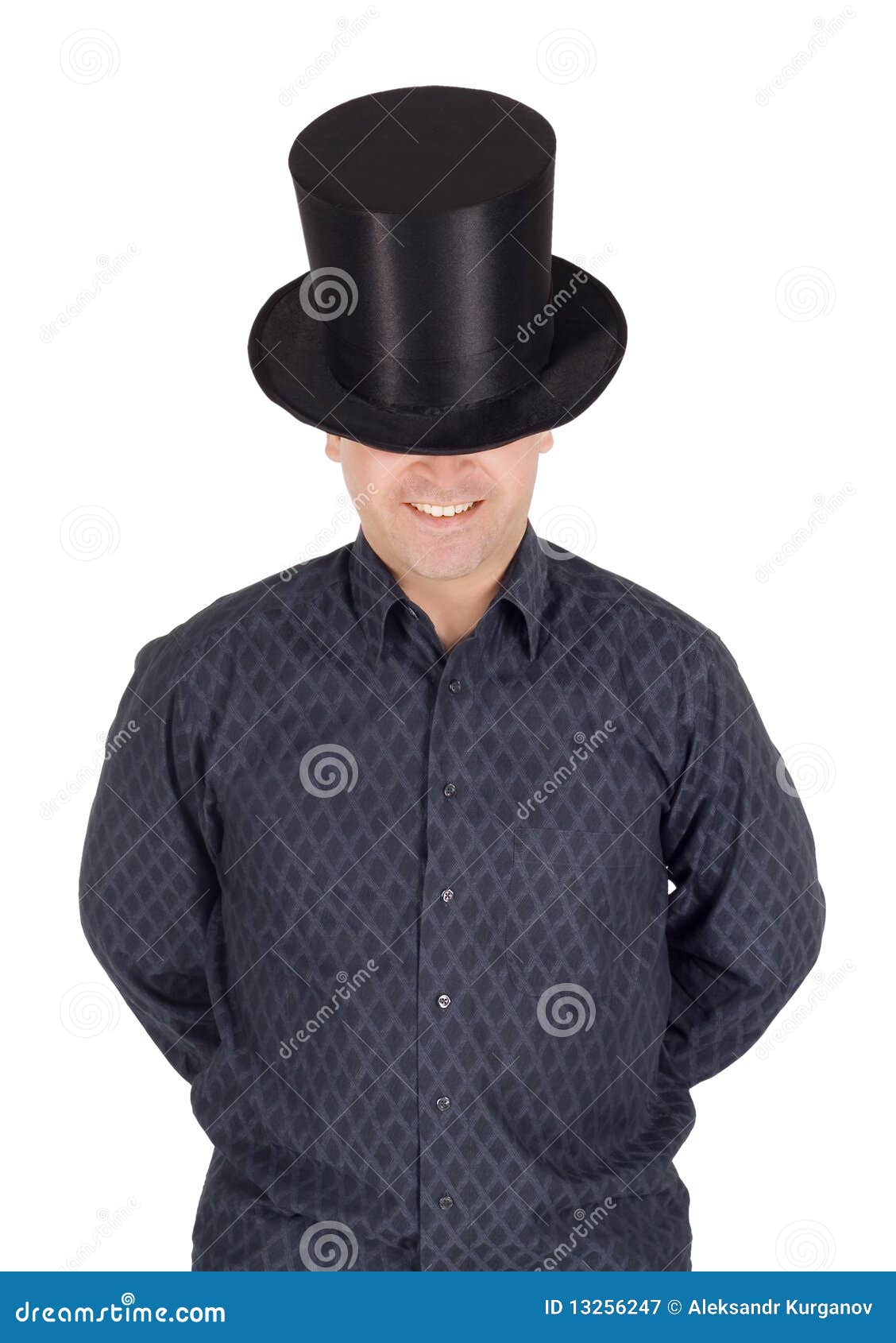 Cheerful Man in Top Hat (cylinder) Stock Image - Image of beautiful ...