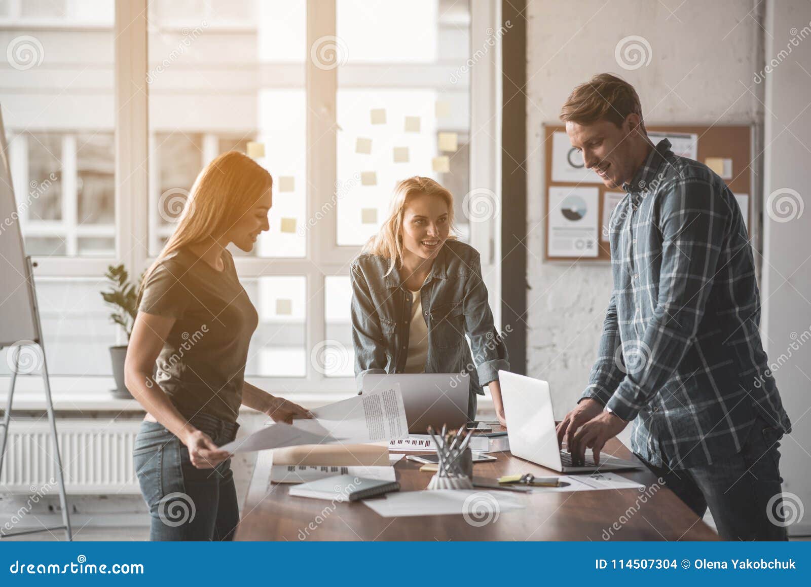 Office Staff Doing Their Work with Pleasure Stock Photo - Image of ...