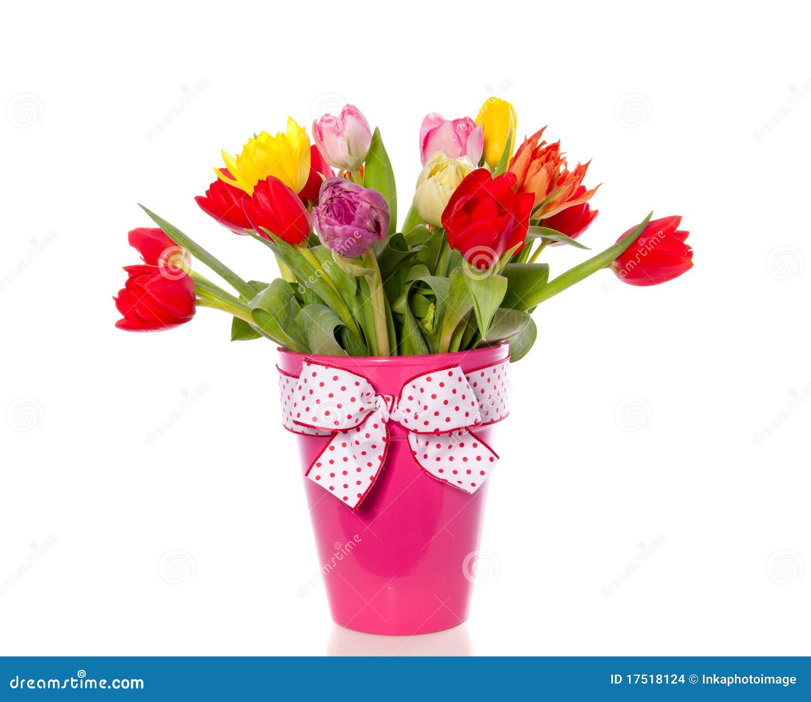 Cheerful Mixed Tulip Bouquet Stock Photo - Image of growing, decoration ...