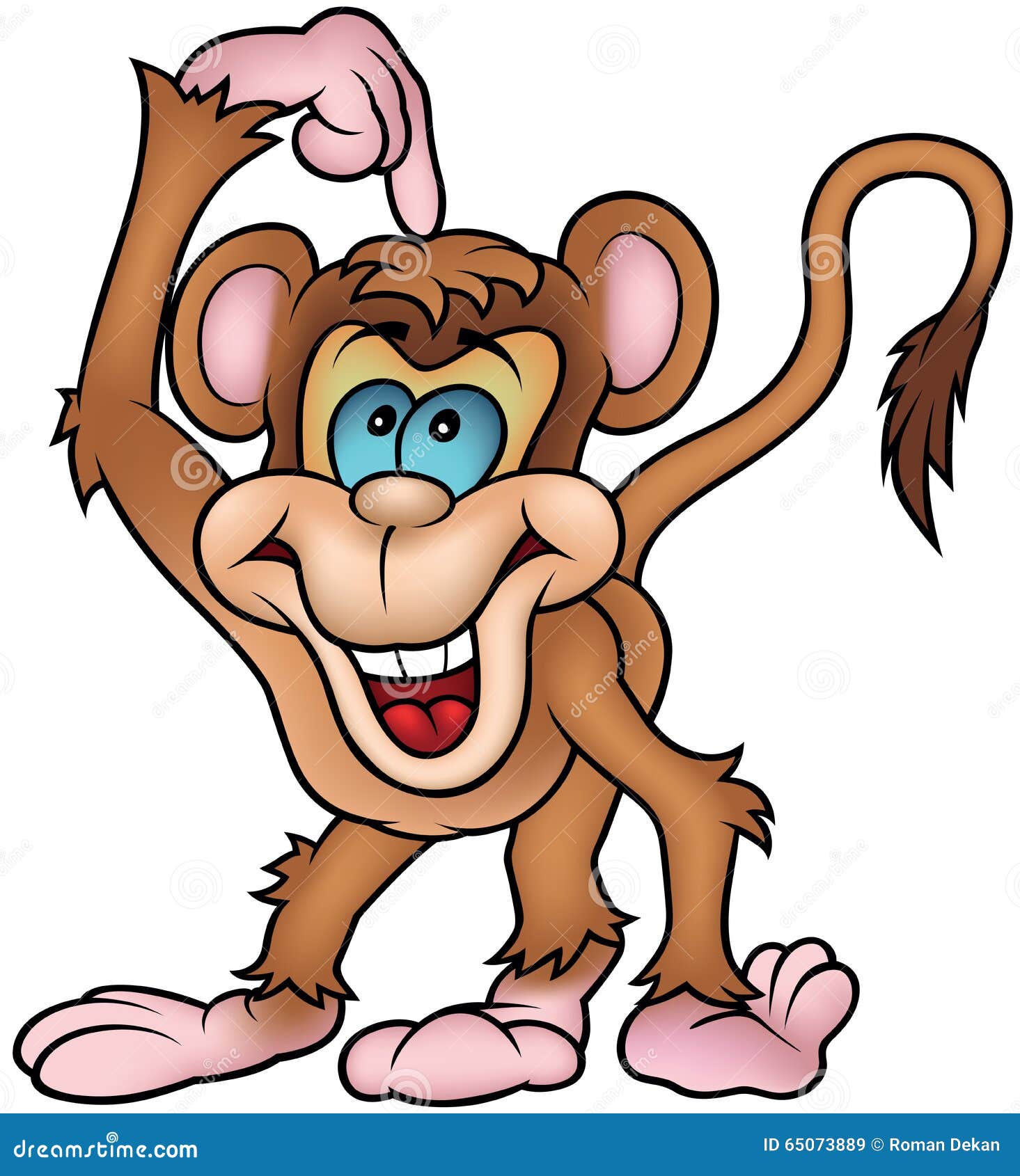Cheerful Monkey. Cartoon Vector Illustration | CartoonDealer.com #52031646