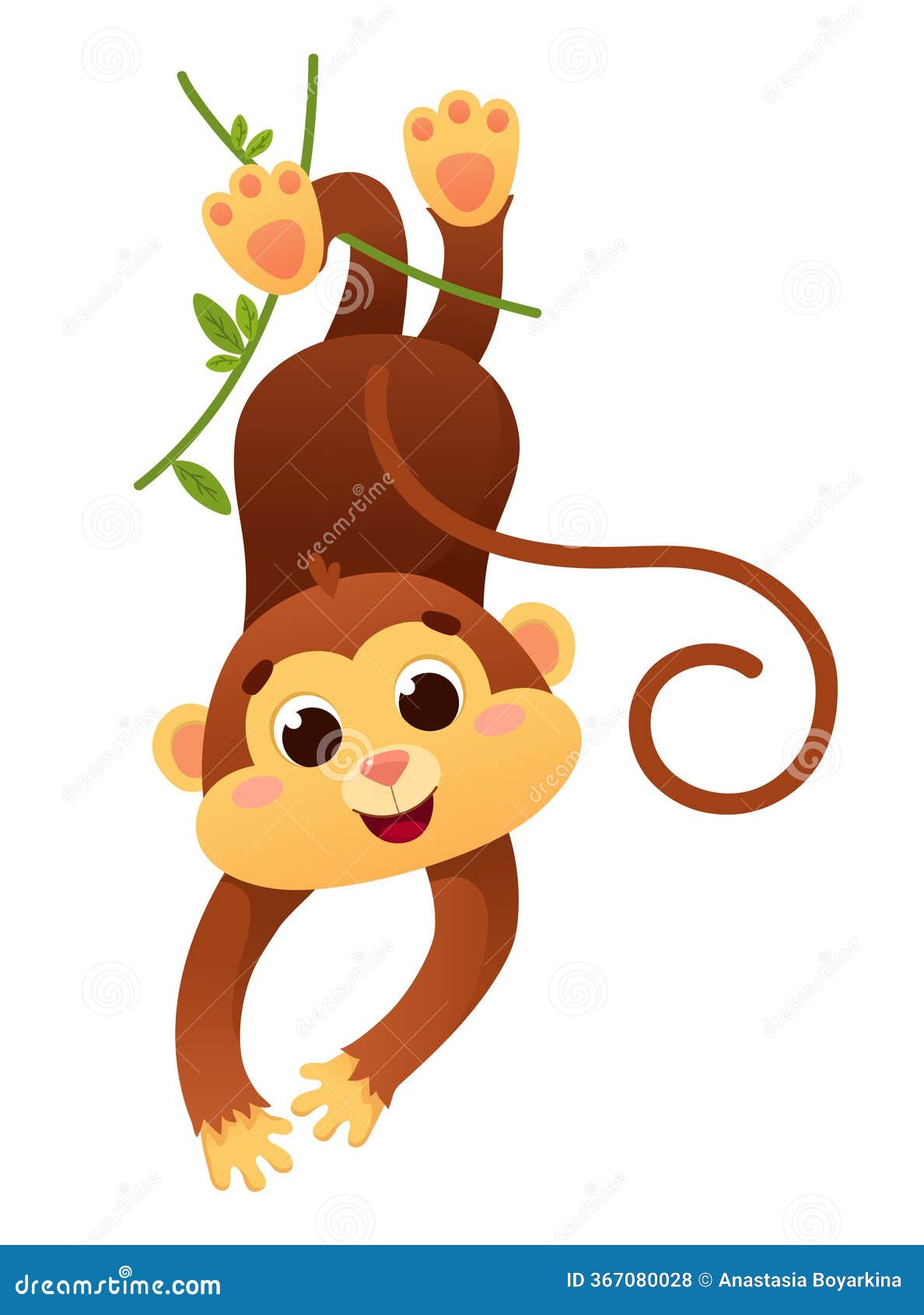 Cheerful Monkey. Cartoon | CartoonDealer.com #57323769