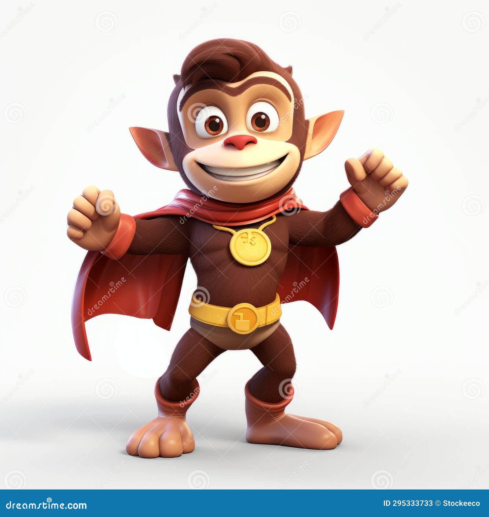 Cheerful Monkey Superhero Animation in Bartolom Esteban Murillo Style ...