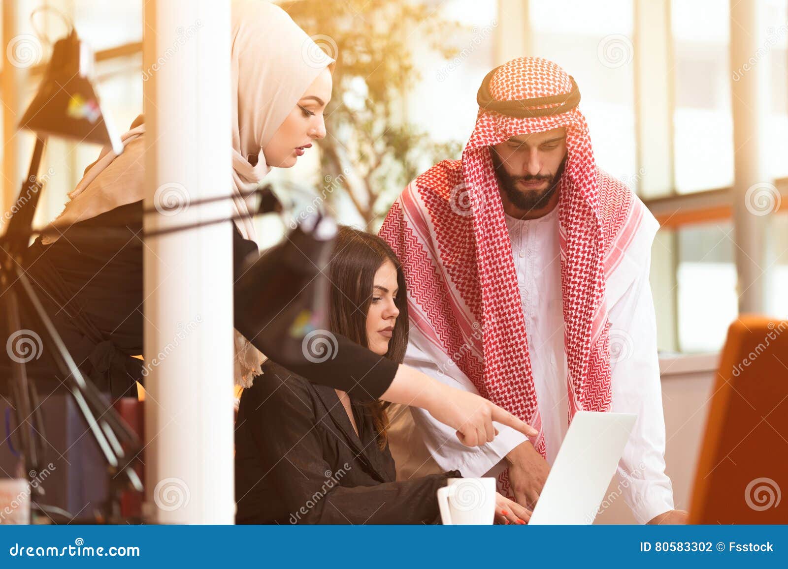 Cheerful Multicultural Business Partners Teamwork Stock Photo - Image ...