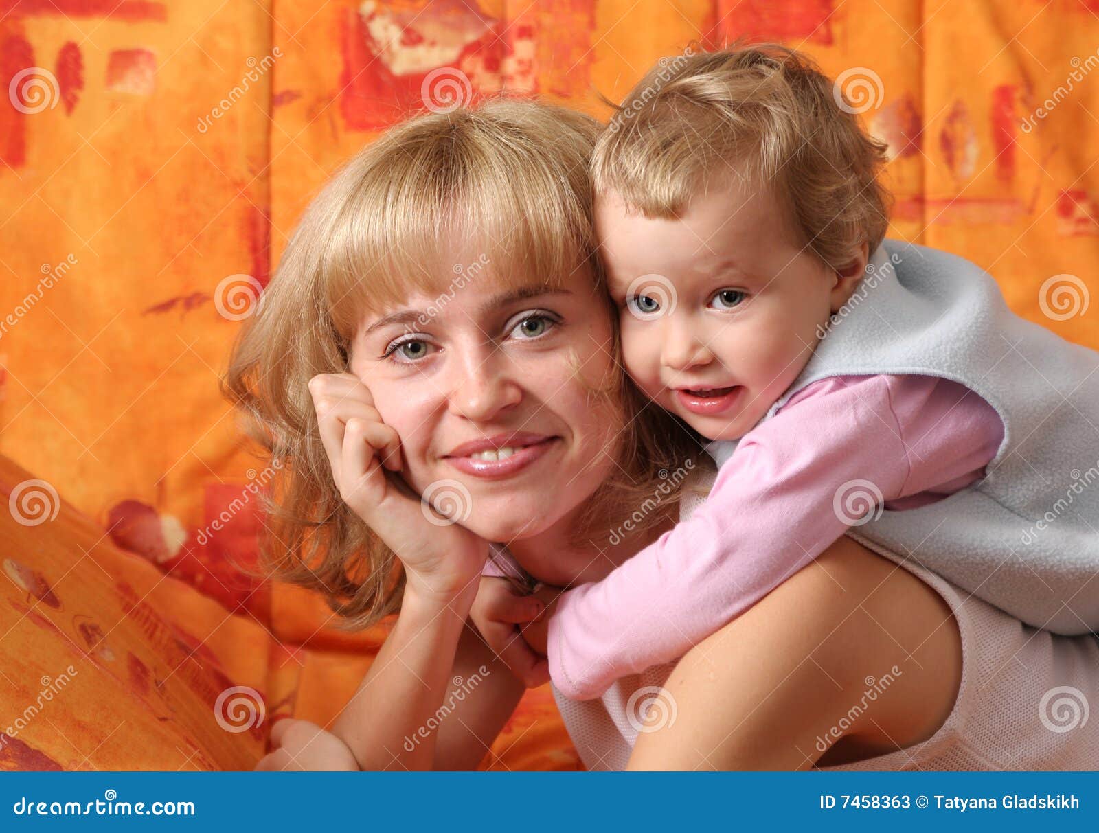 Cheerful Mum Plays with a Daughter Stock Image - Image of parent, smile ...
