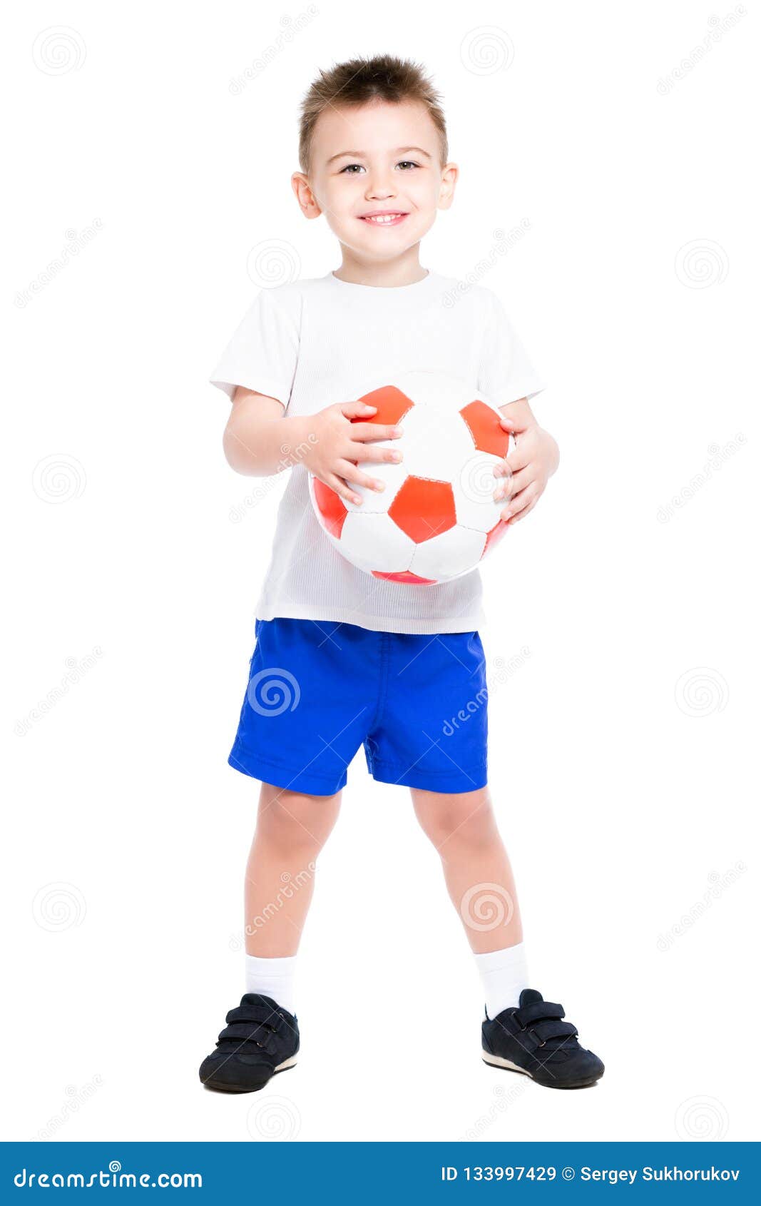 Cheerful nice boy stock image. Image of footballer, infant - 133997429