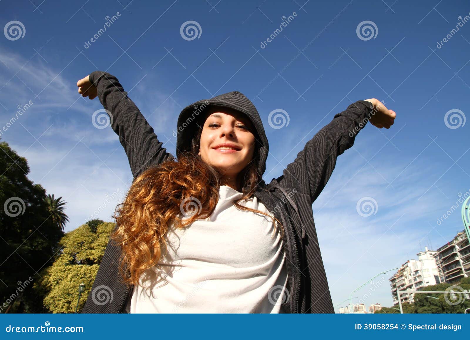 Cheerful in the Park stock photo. Image of beautiful - 39058254