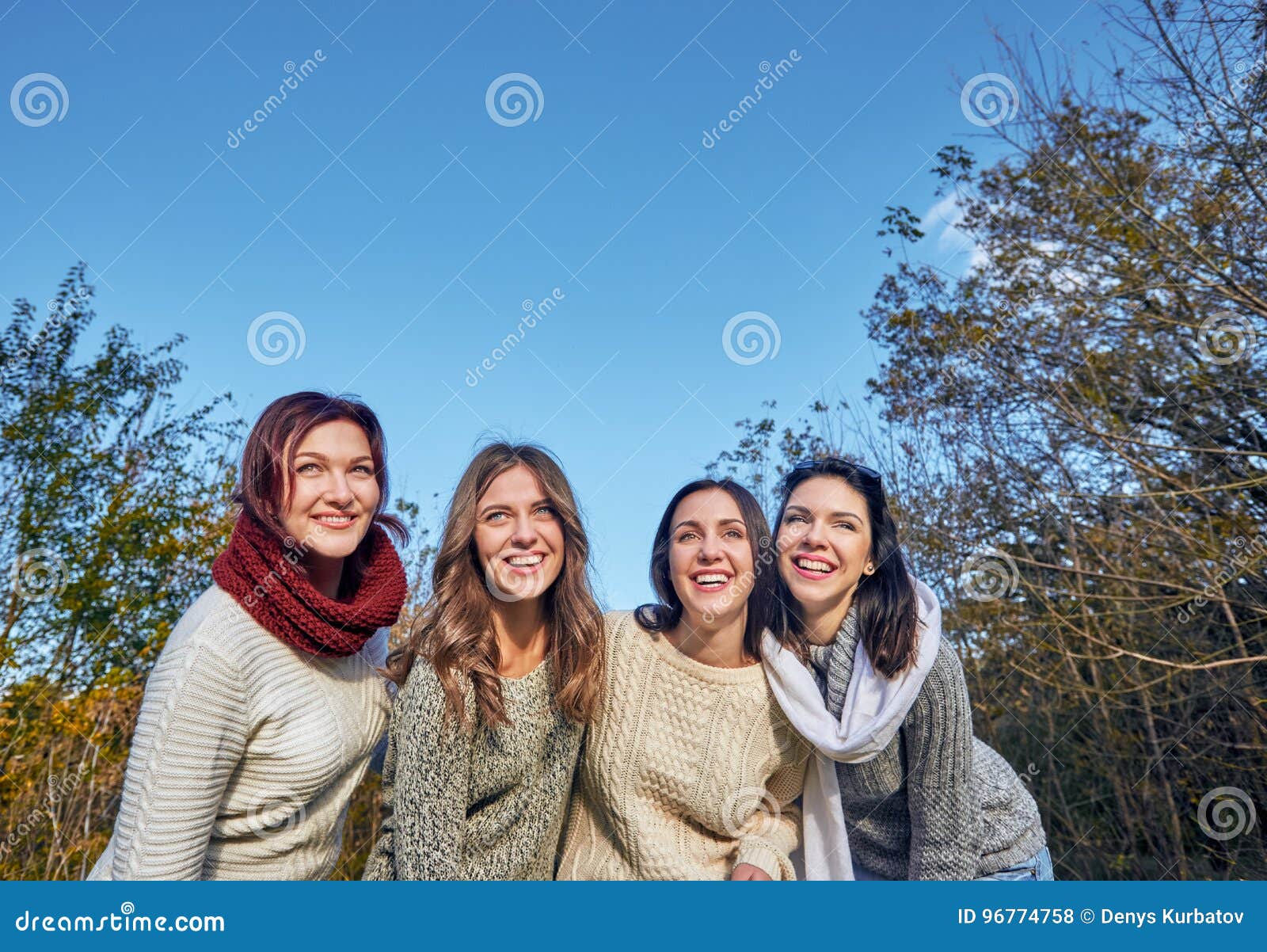 Cheerful People in the Park Stock Photo - Image of girls, friendship ...