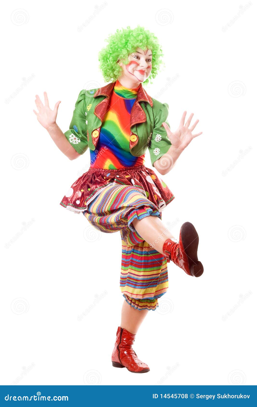 Cheerful Posing Female Clown Royalty Free Stock Photos - Image: 14545708
