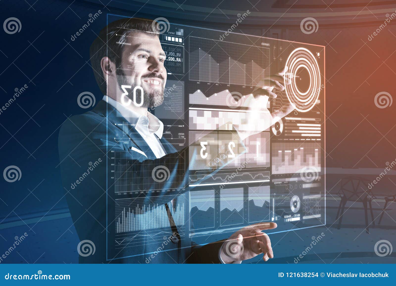 Cheerful Programmer Feeling Happy while Working with a New Computer ...