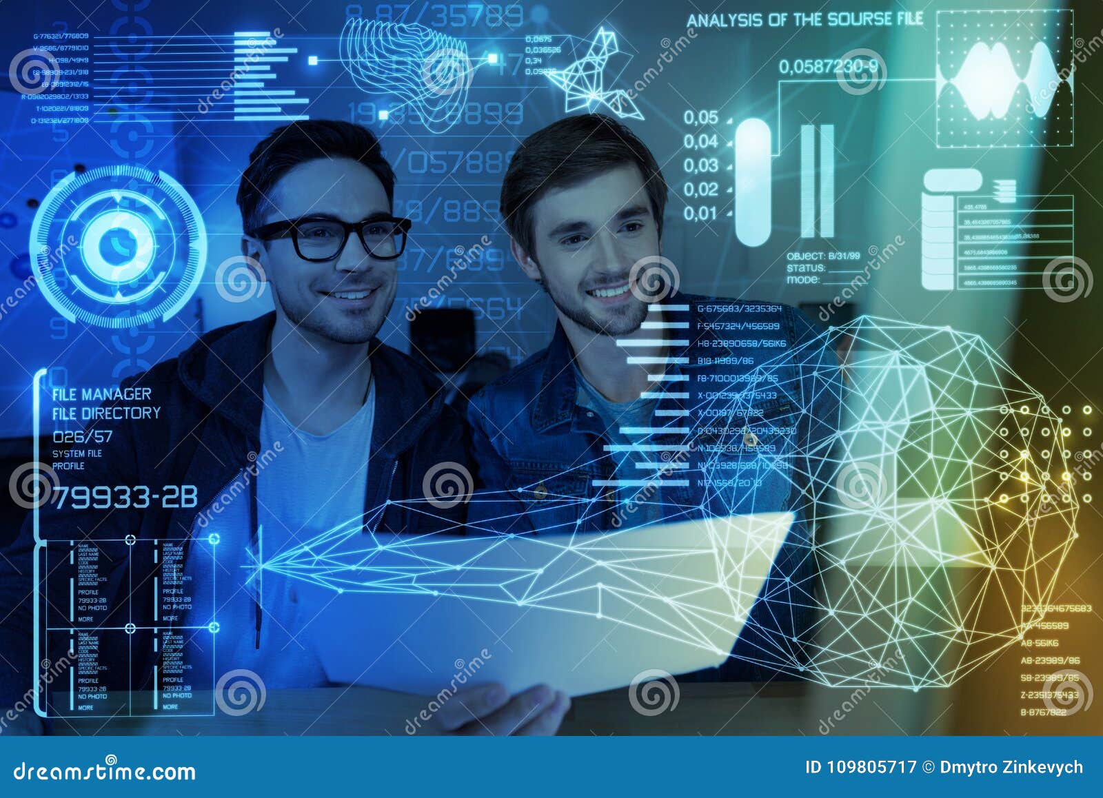 Cheerful Programmers Working Together Stock Image - Image of internet ...