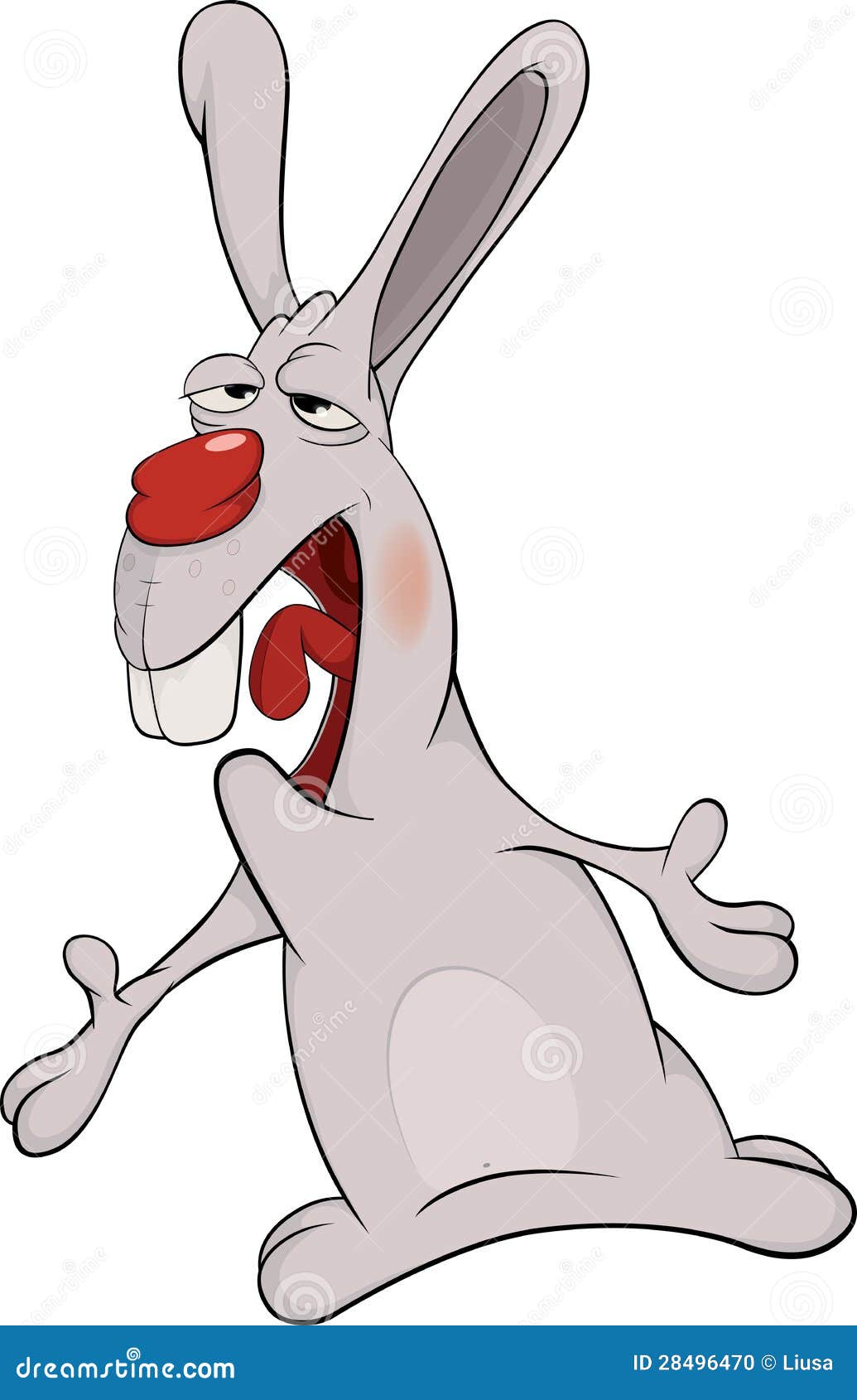 Cheerful rabbit cartoon stock vector. Illustration of drawing - 28496470