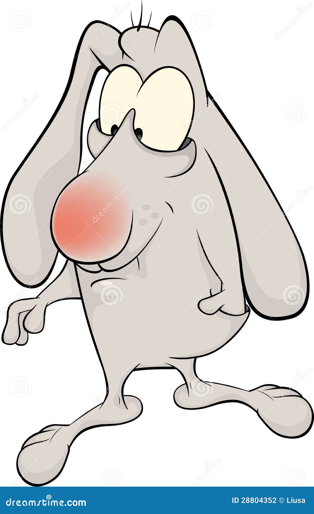 Cheerful rabbit cartoon stock vector. Illustration of mammal - 28804352