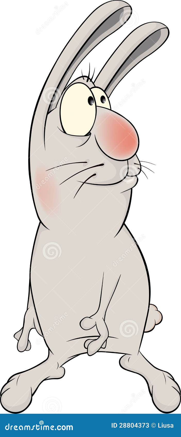 Cheerful rabbit cartoon stock vector. Illustration of mammal - 28804373