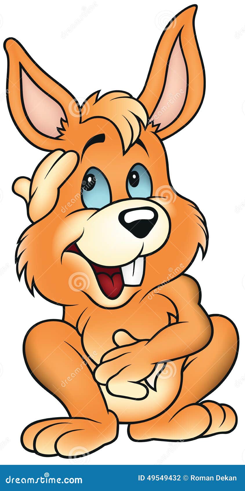 Cheerful Rabbit stock vector. Illustration of vector - 49549432