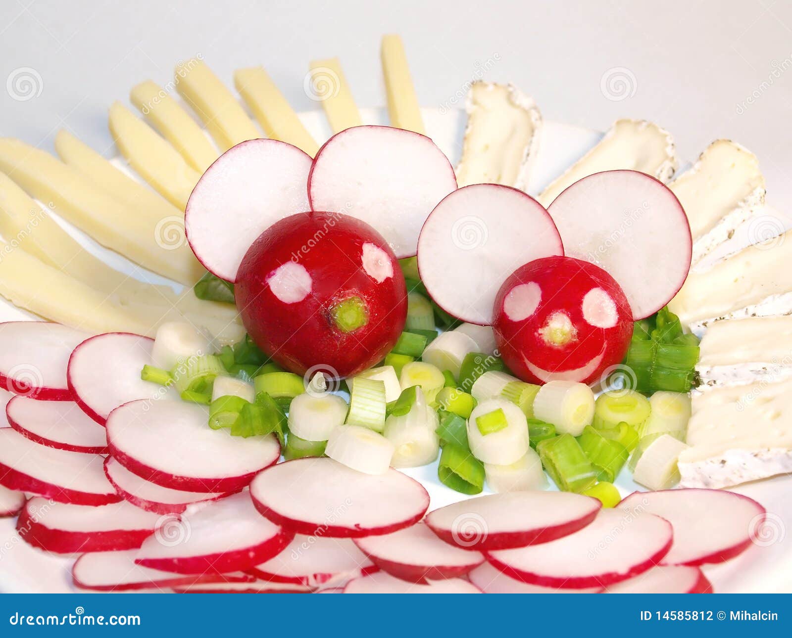 Cheerful radish mice stock photo. Image of cooking, balance - 14585812