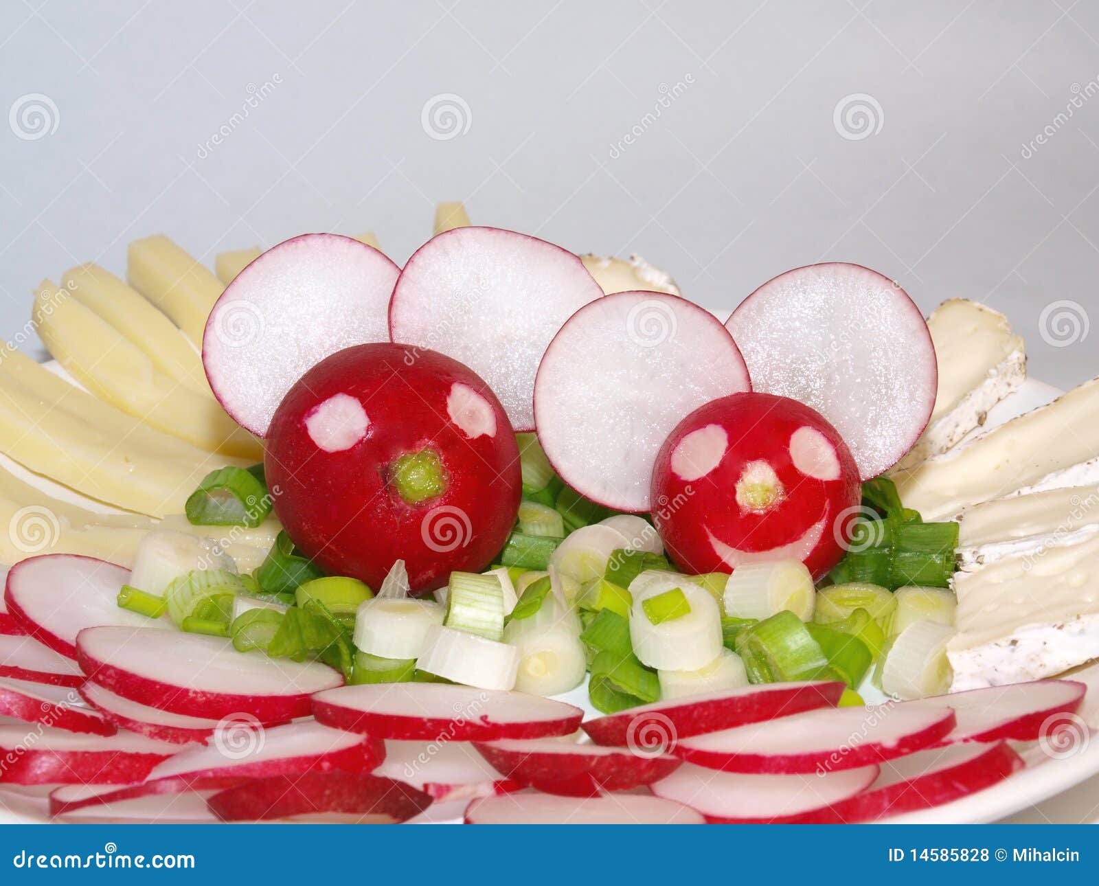 Cheerful radish mice stock photo. Image of fruit, good - 14585828