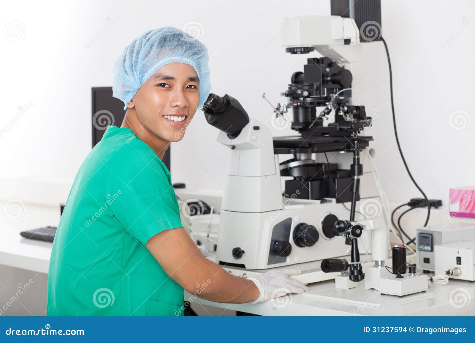 Cheerful researcher stock photo. Image of innovation - 31237594