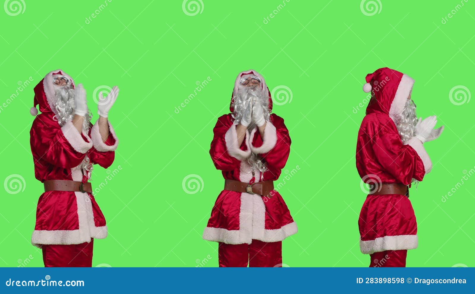 Cheerful Saint Nick Clapping Hands Stock Footage - Video of cheering ...