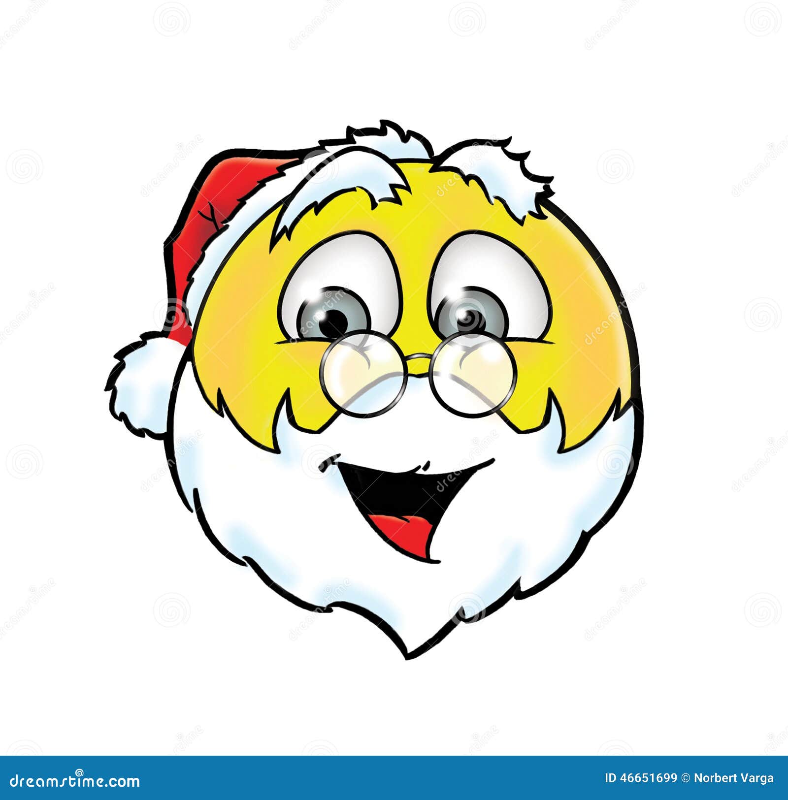 Cheerful Santa Claus Smiley Stock Vector - Illustration of eyes ...