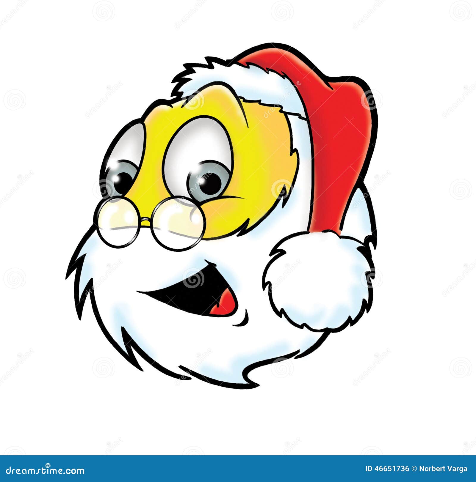 Cheerful Santa Claus Smiley Stock Vector - Illustration of graphic ...