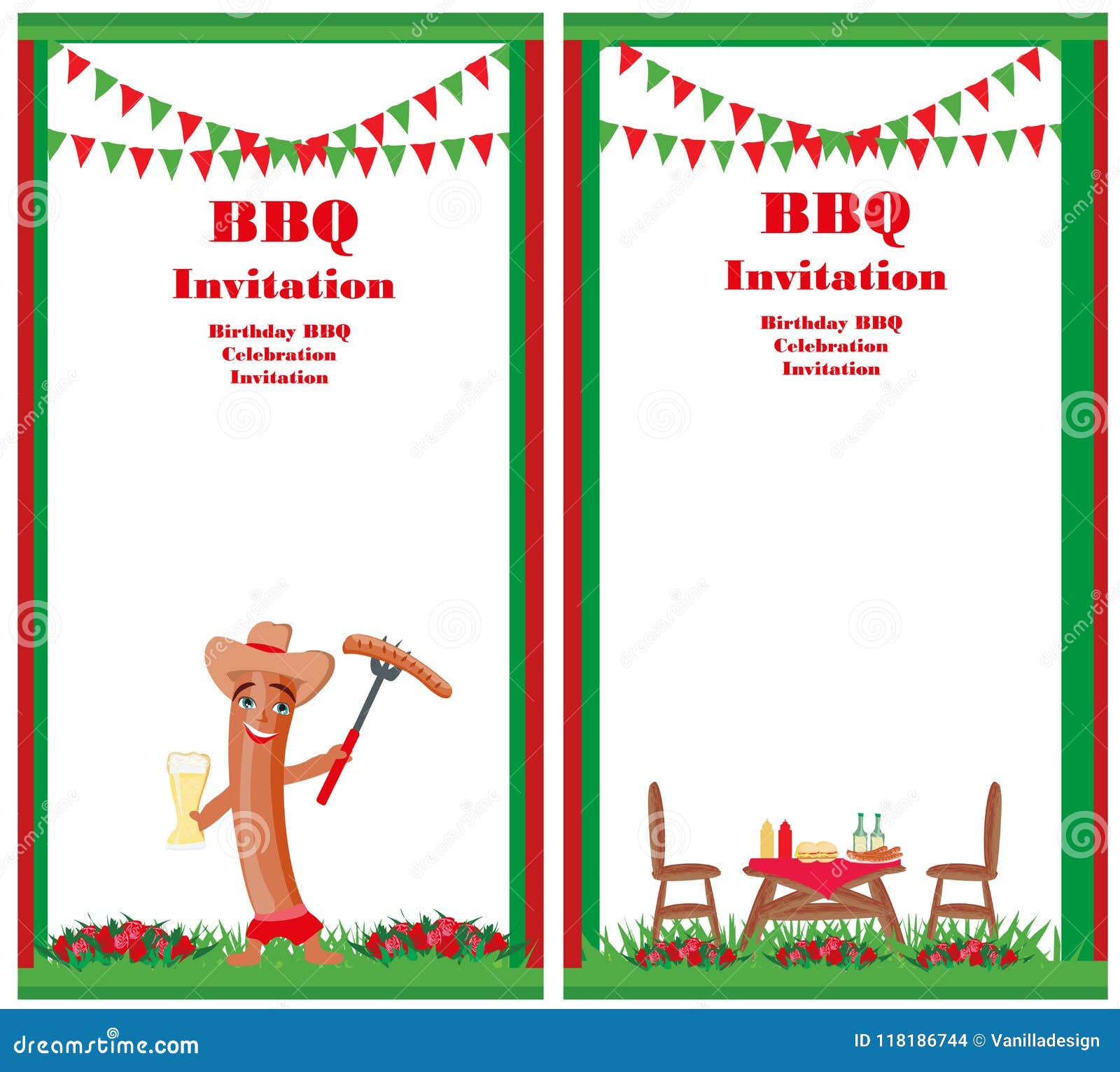 Funny Invitation Cards For Cosmic Birthday Party Cartoon Vector ...