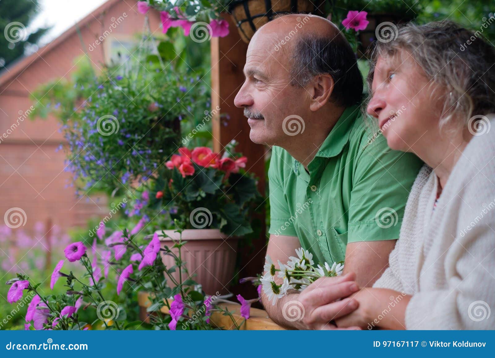 Cheerful Senior Couple Enjoying Life At Countryside House Stock Image