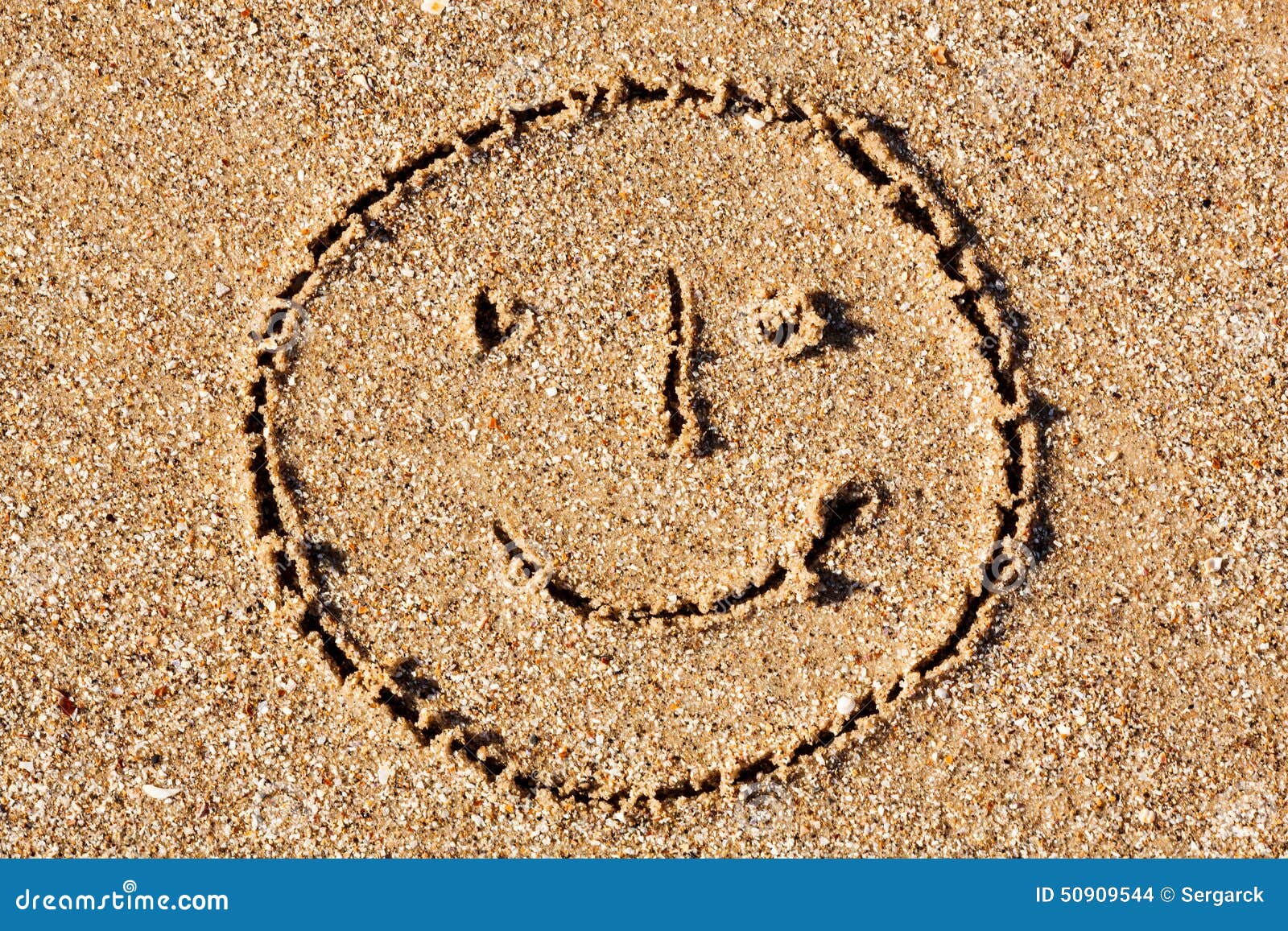 Cheerful Smiley Face in the Sand Stock Photo - Image of paint, screen ...