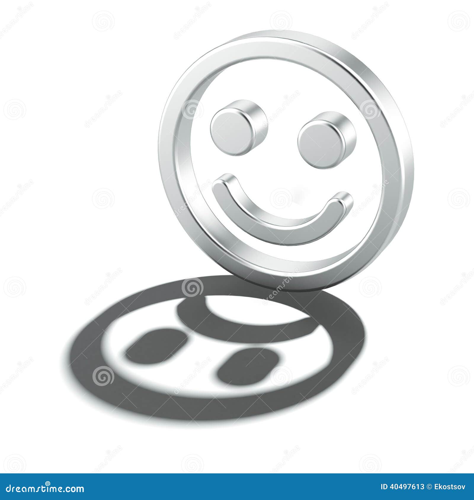 Cheerful Smiley With Sad Shadow Stock Illustration - Illustration of ...