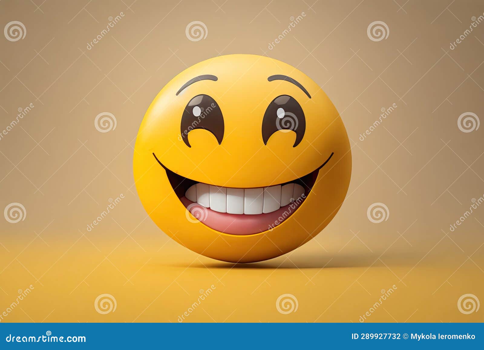 Cheerful, Smiling 3D Smiley Face on a Clean Background Stock ...