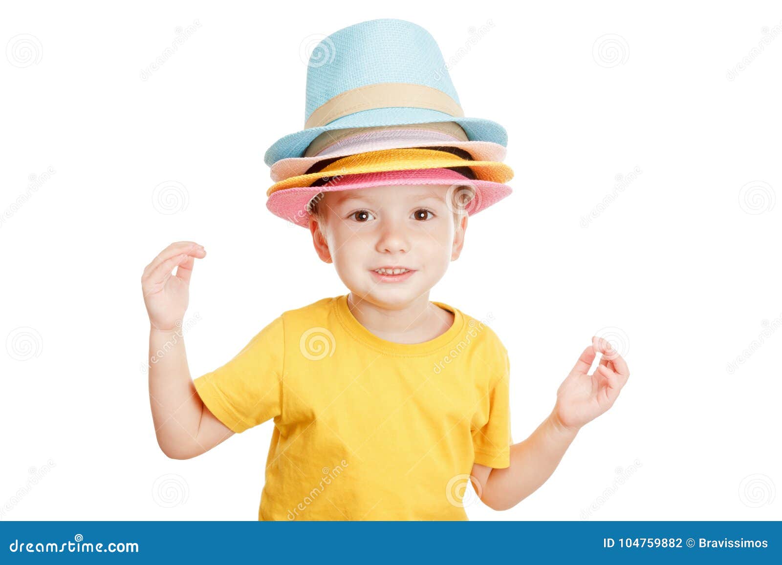 Dancing Boy in the Hat Isolated on White Stock Photo - Image of ...