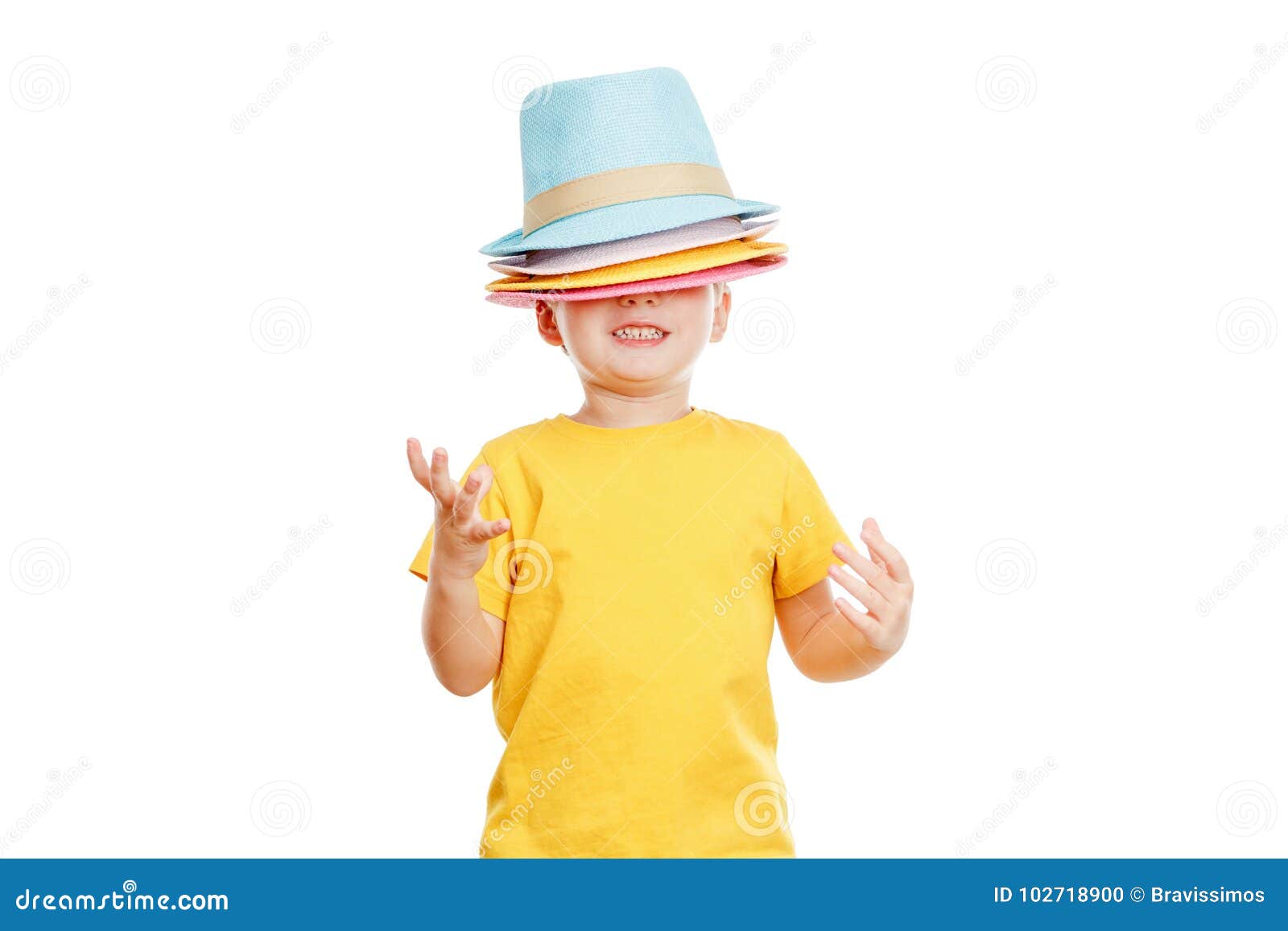 Dancing Boy in the Hat Isolated on White Stock Photo - Image of cute ...