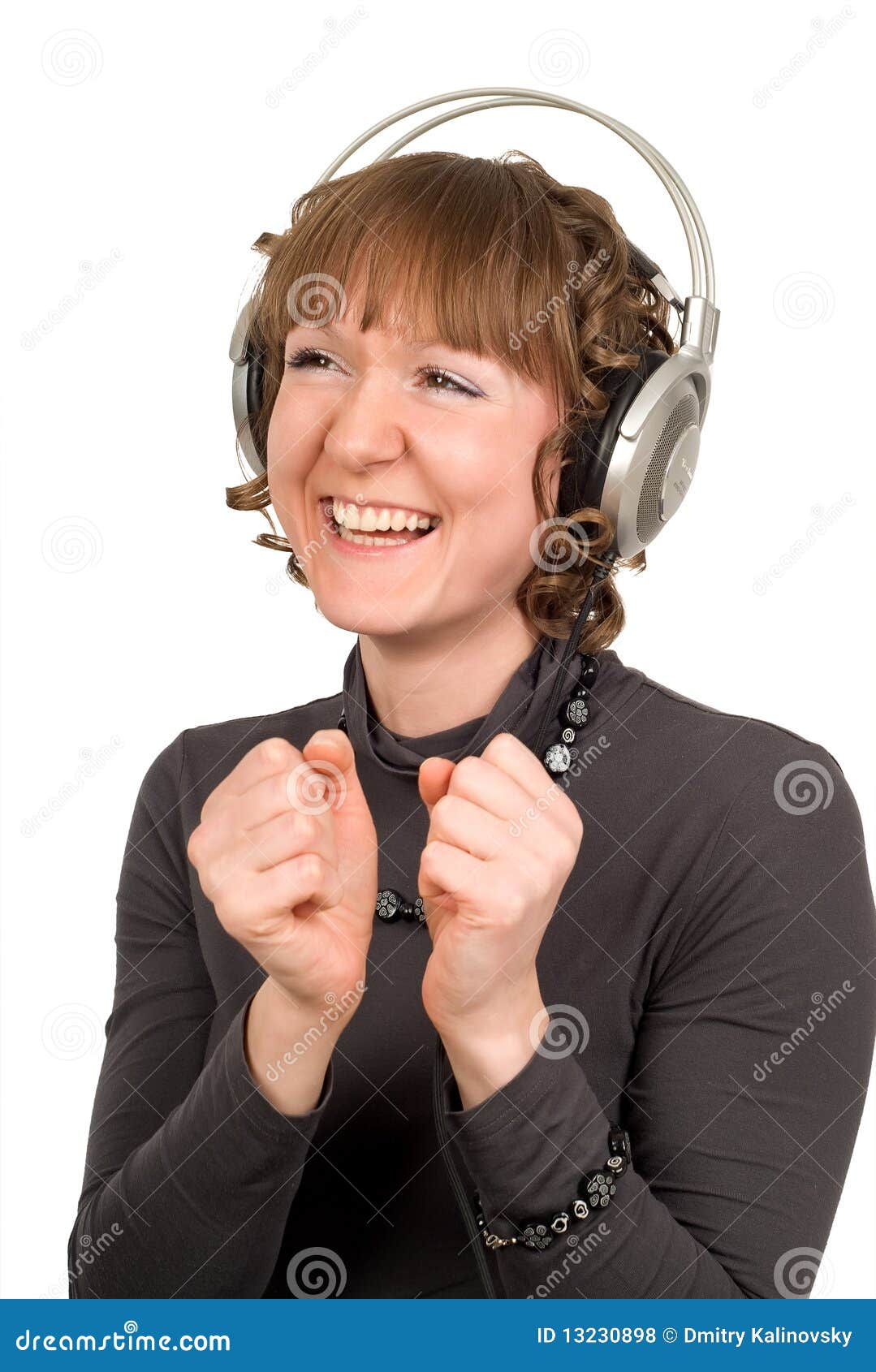 Cheerful smiling girl stock photo. Image of isolated - 13230898