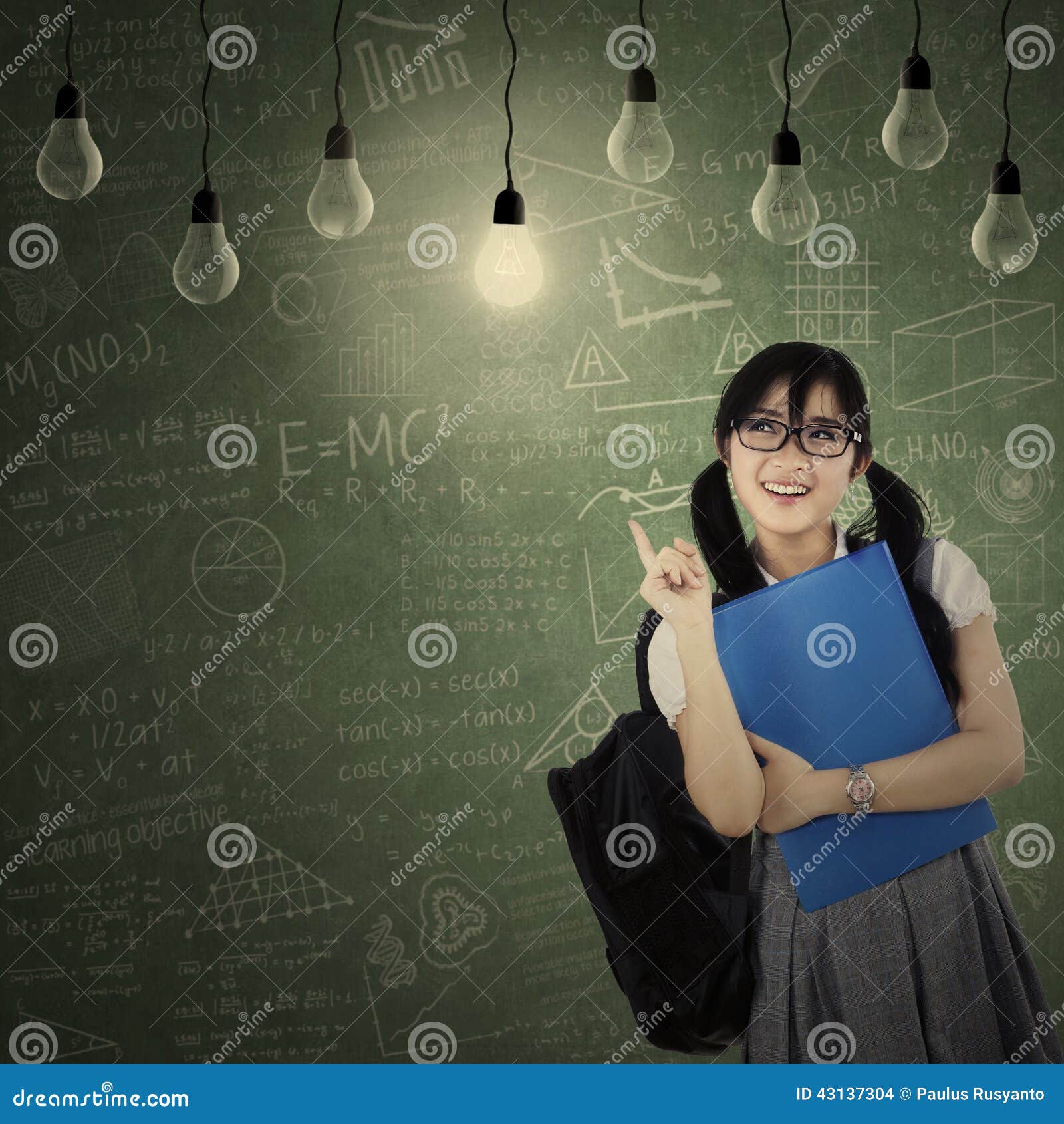 Cheerful Student Getting Bright Inspiration Stock Photo - Image of ...