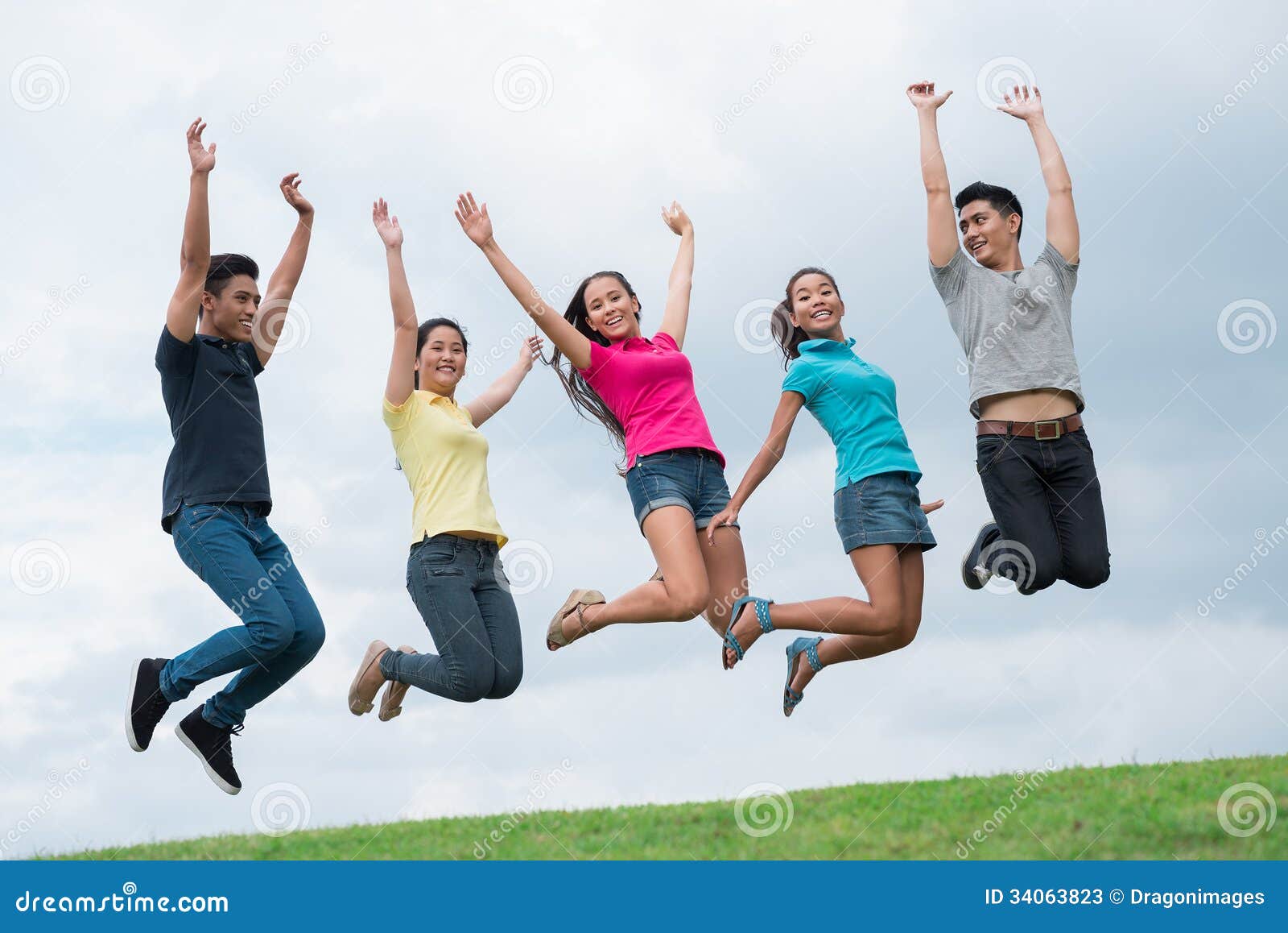 Cheerful students stock image. Image of highschool, looking - 34063823