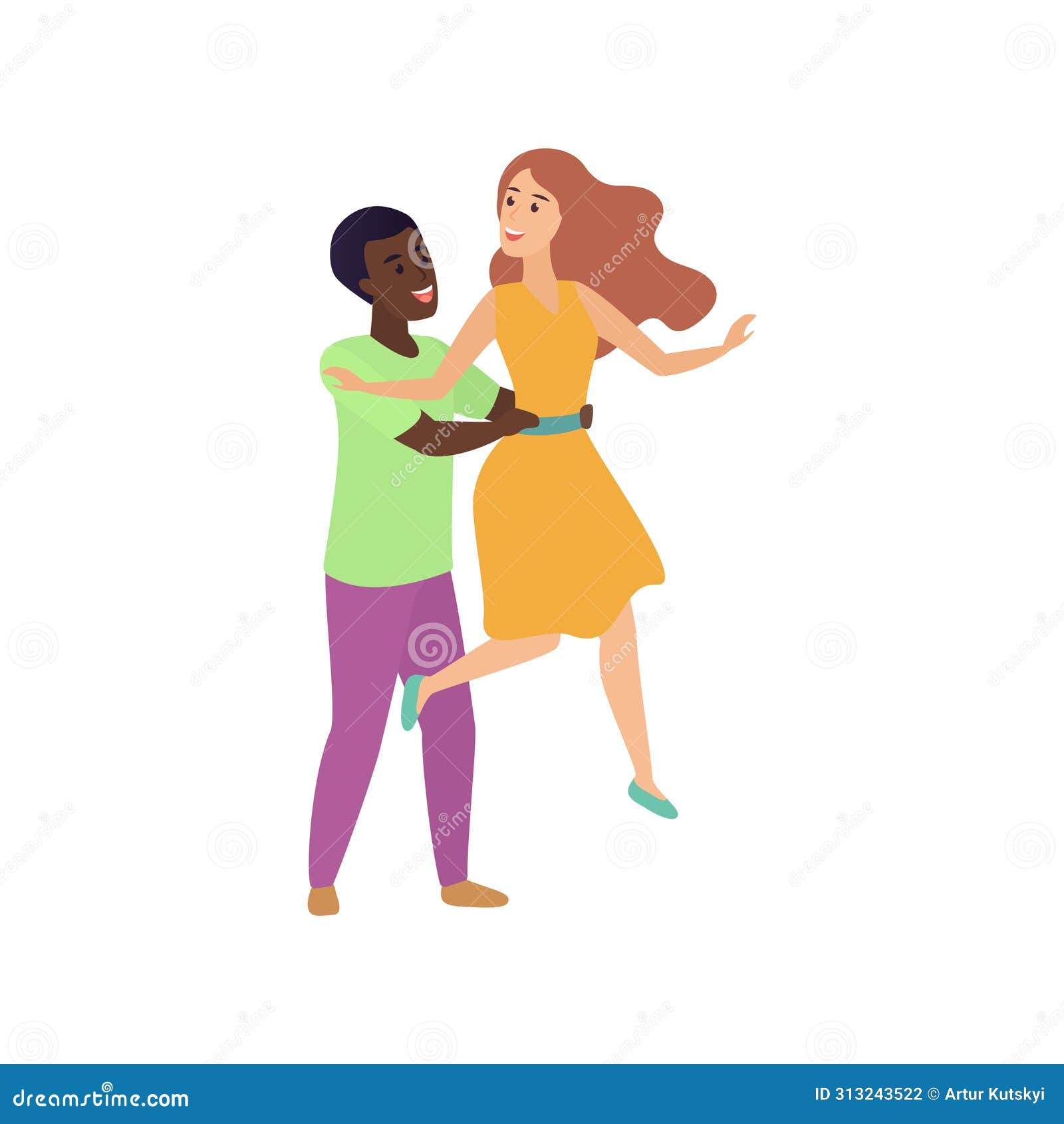 Cheerful Stylized Goby. Vector Illustration In Cartoon Flat Style ...