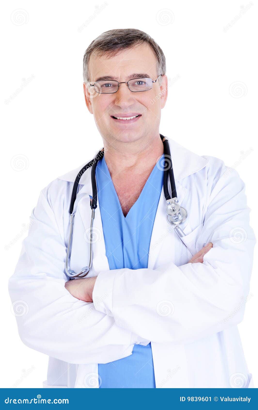 Cheerful Successful Male Doctor with Stethoscope Stock Image - Image of ...