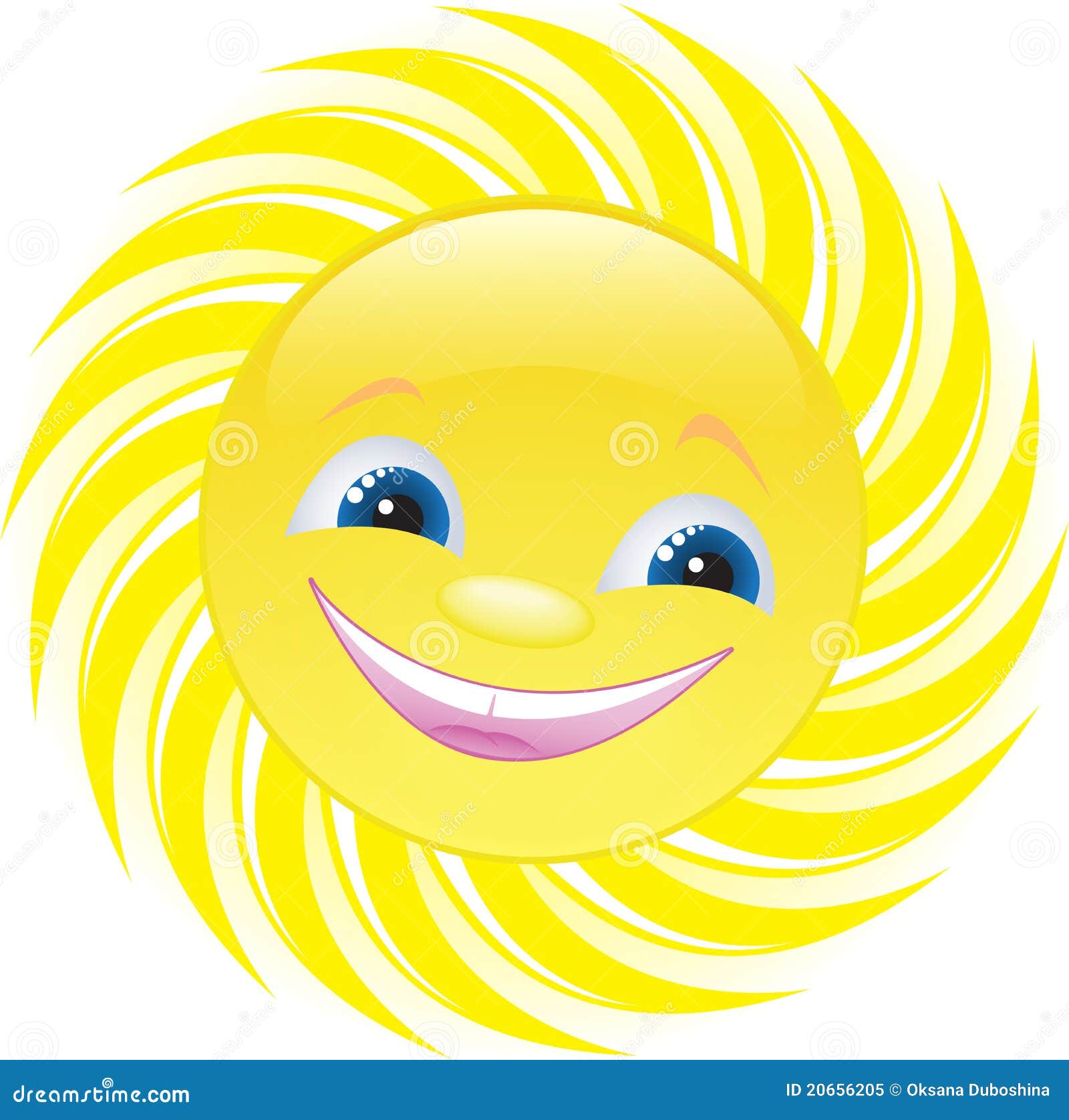 Cheerful sun stock vector. Illustration of happy, funny - 20656205